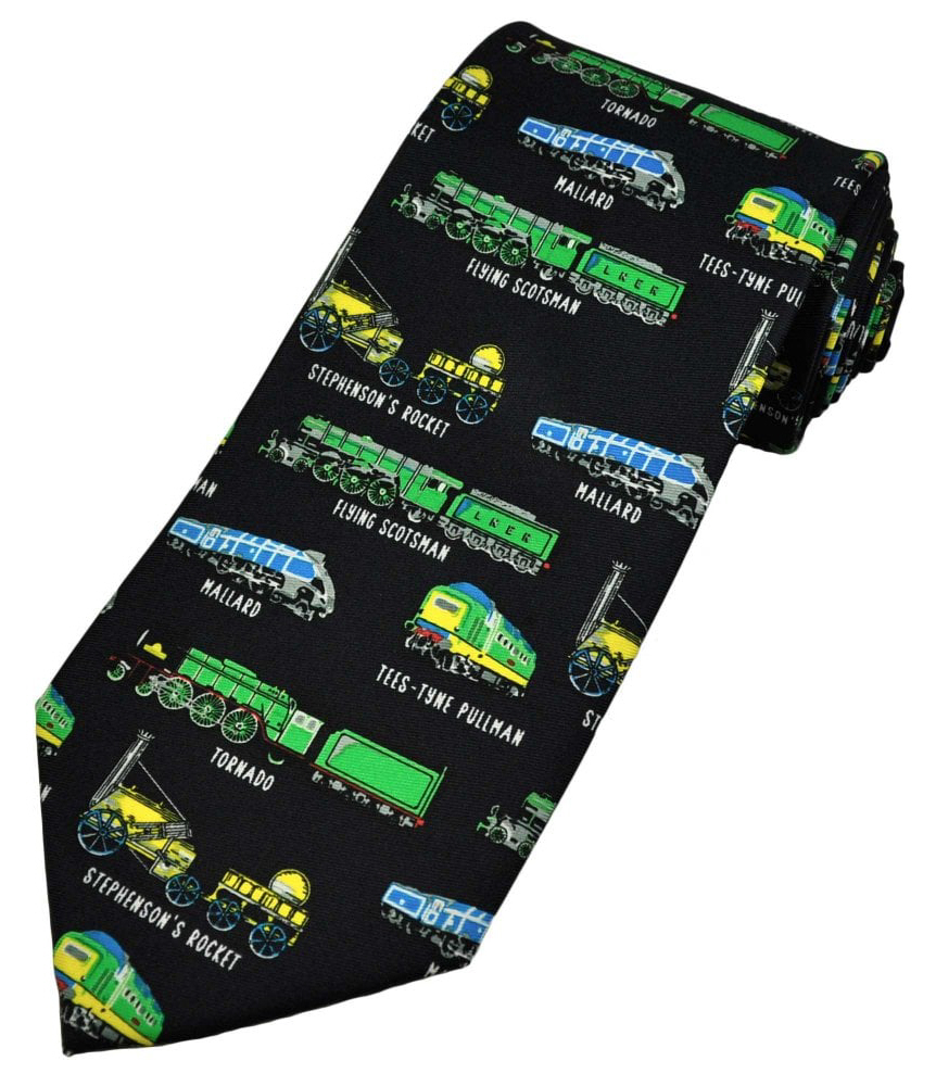 Railway :: Clothing :: Men's Tie: Great British Trains on Black (Incl ...